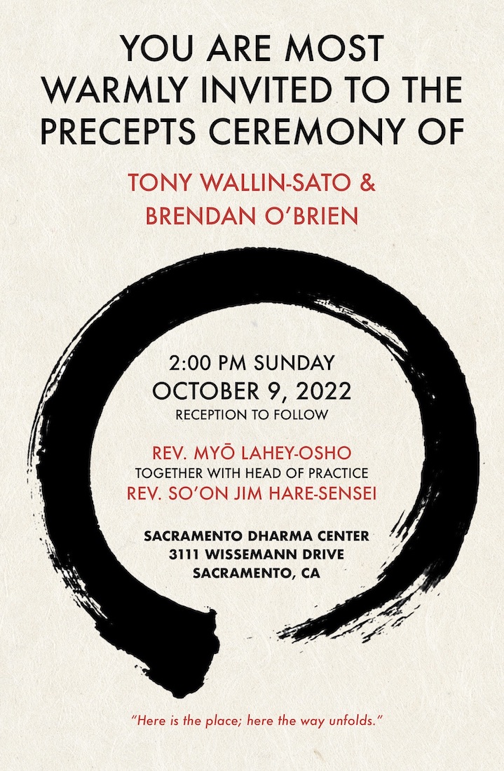 Jukai Ceremony (Hybrid) – Valley Streams Zen Sangha